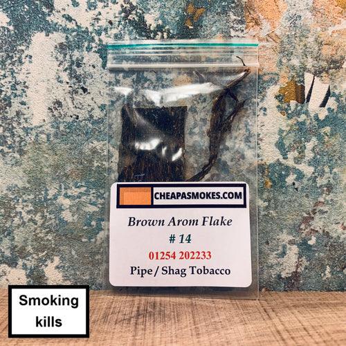 Brown Aromatic Flake #14 Pipe Tobacco Sample 10gm