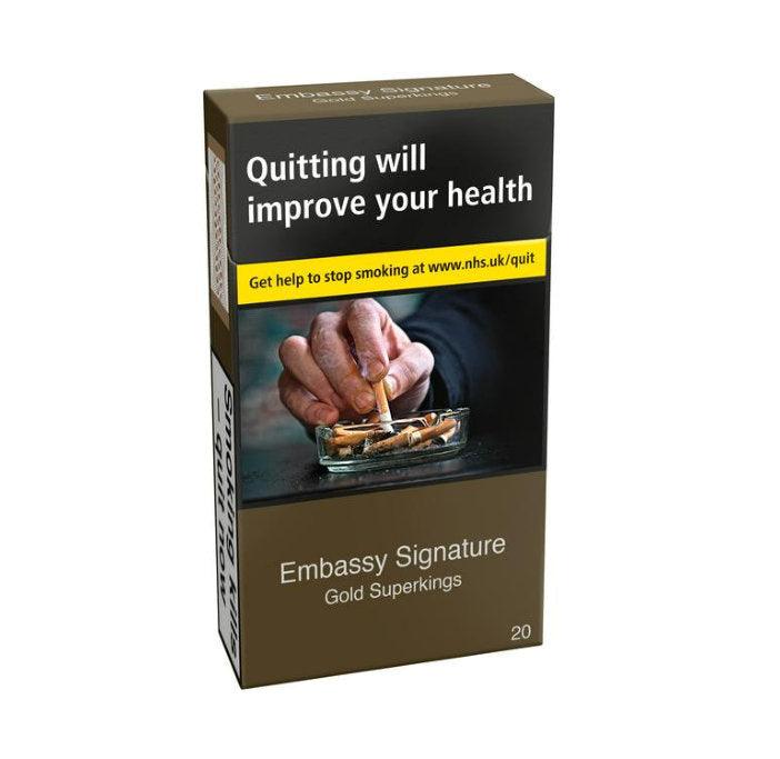 Embassy Signature Gold Superkings 20 Pack - Cheapasmokes